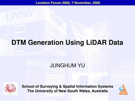 ppt dtm generation using lidar data powerpoint presentation free