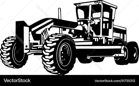 Heavy Motor Grader Equipment Royalty Free Vector Image