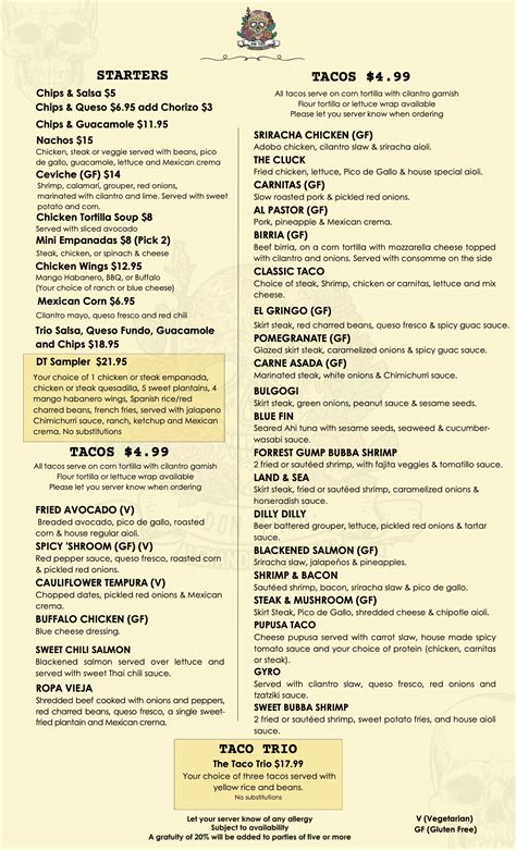 Dining Menu — Don Taco