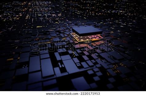3d Rendering Microprocessor Cpu Chipset Central Hình Minh Họa Có Sẵn