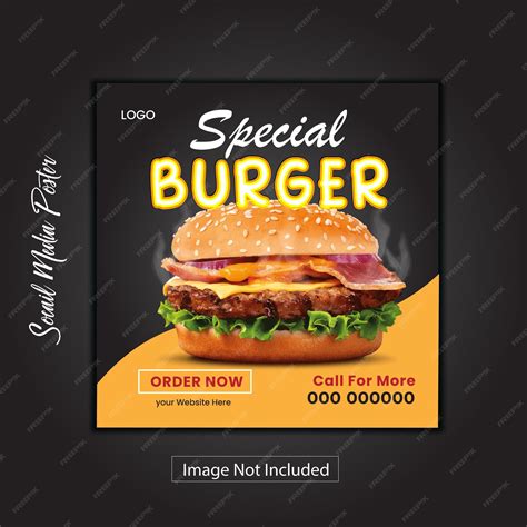 특별한 버거 소셜 미디어 포스트 디자인 템플릿 프리미엄 벡터 특별한 버거 소셜 미디어 포스트 디자인 템플릿 프리미엄 벡터