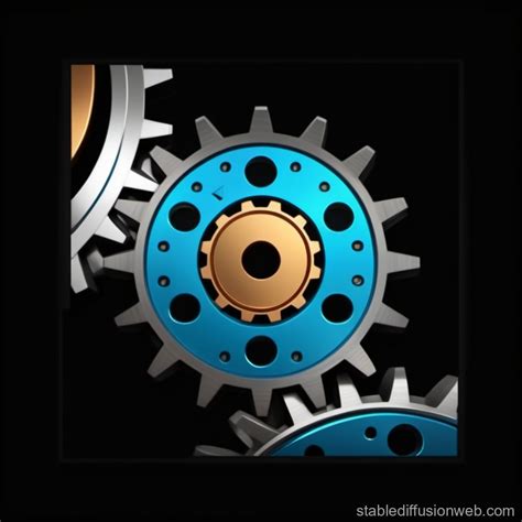 Interlocking Industrial Gears Stable Diffusion Online
