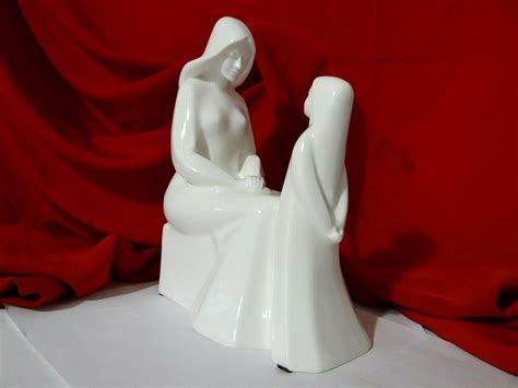 Royal Doulton Mother And Daughter White Porcelain Statue 875t