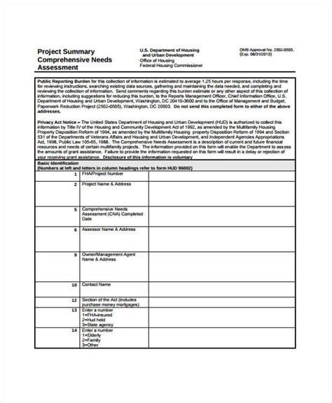 Free 29 Sample Needs Assessment Forms In Pdf Excel Ms Word