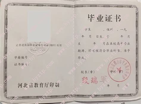 河北省邢台市平乡县育英中学高中毕业证样本图片 四季青