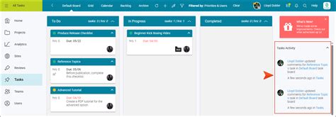 Viewing Task Activity