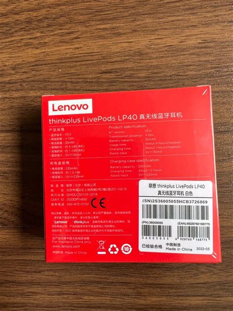 Lenovo Thinkplus Livepods Lp40 Audio Earphones On Carousell