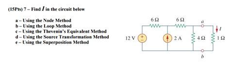 Solved Find I In The Circuit Below A Using The Node