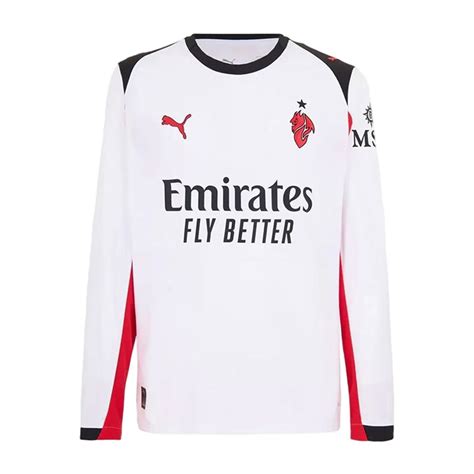 2025 2026 Ac Milan Away Long Sleeve Soccer Jersey Team Soccer Jerseys