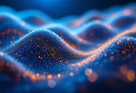 Abstract Luminous Particle Waves Stock Image Image Of Liquid Fluid