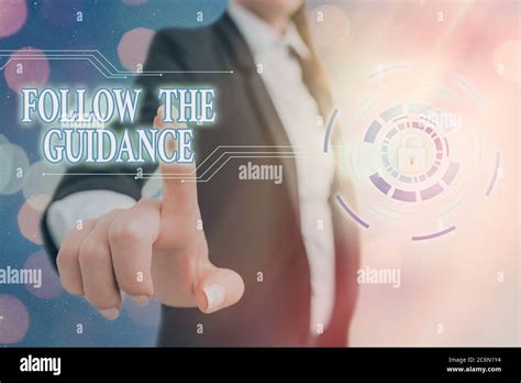 Conceptual Hand Writing Showing Follow The Guidance Concept Meaning