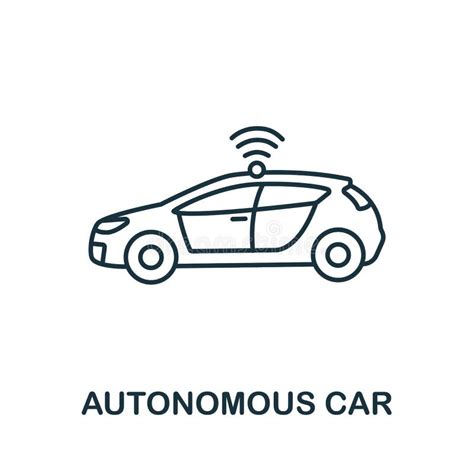 Autonomous Car Icon From Iot Collection Simple Line Autonomous Car Icon For Templates Web