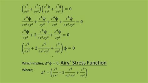 Compatibility Equation And Airys Stress Function Of Theory Of Elasticity Pptx