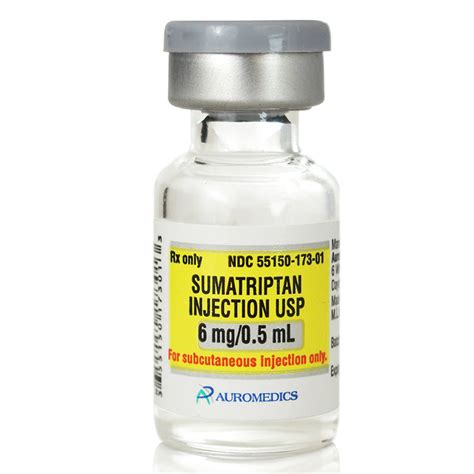 Sumatriptan Succinate Injection 6 Mg05 Ml Single Dose Vial 5 Ml By E