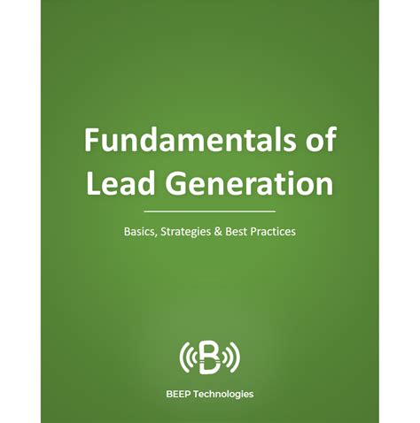 buy fundamentals of lead generation beep technologies by beep