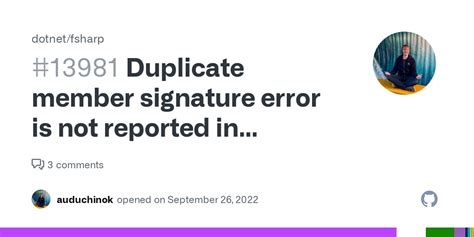 Duplicate Member Signature Error Is Not Reported In Signature Files · Issue 13981 · Dotnet