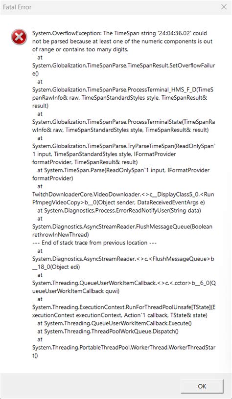 Vods Longer Than 24 Hours Causes Fatal Error In Finalizing Stage · Issue 668 · Lay295