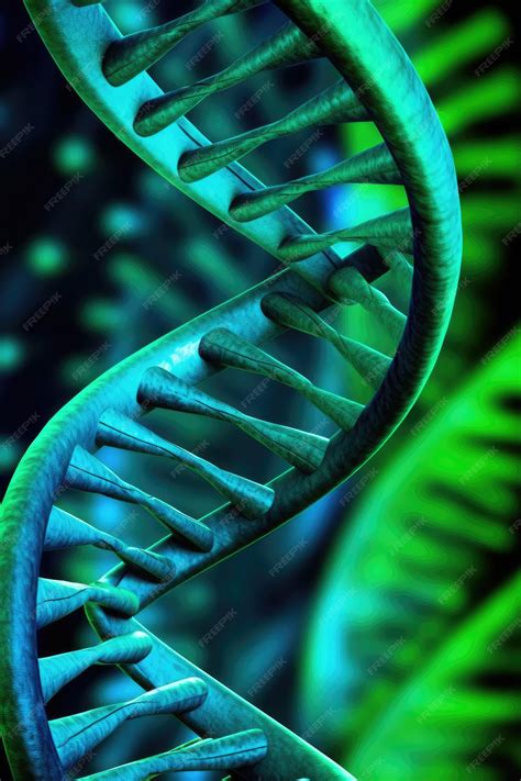 Premium Ai Image A Closeup Of A Twisted Dna Strand Makes For A