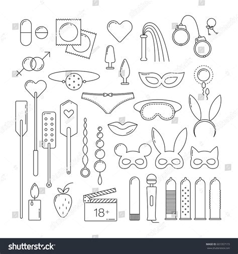 Bdsm Sex Set Icons Linear Design Stock Vector Royalty Free 601957115 Bdsm Sex Set Icons Linear Design Stock Vector Royalty Free 601957115