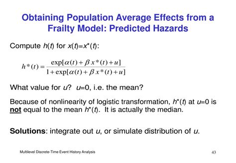 Ppt Multilevel Discrete Time Event History Analysis Powerpoint Presentation Id386159