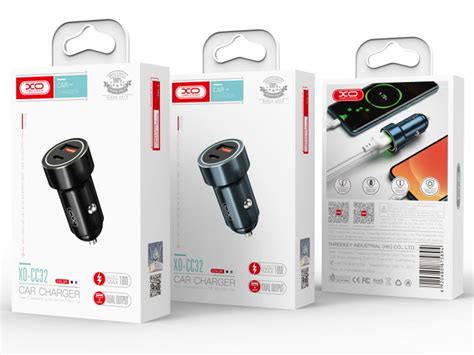 شارژر فندکی فست شارژ ماشین 20 وات با کابل یو اس بی به میکرو یو اس بی ایکس او Cc32