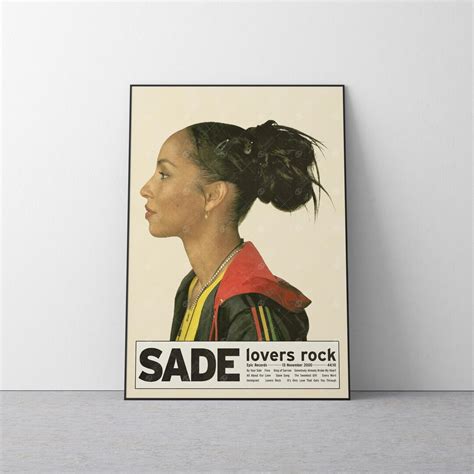 Sade Lovers Rock Album Poster Vintage Randb Music Wall Art Etsy