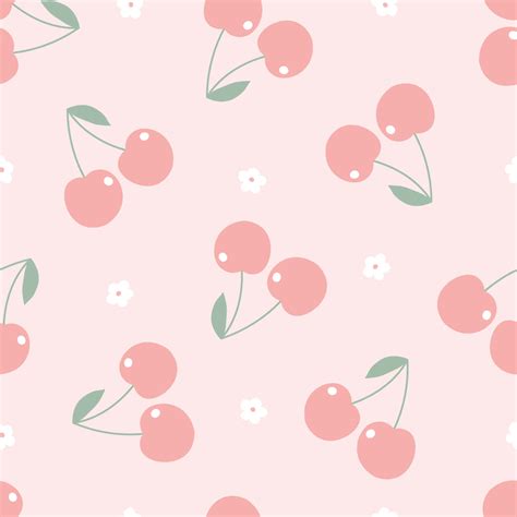 Download Cute Pink Cherries With Tiny Flowers Wallpaper
