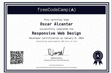 Earned Responsive Web Design Certification Oscar Alcantar Posted On The Topic Linkedin