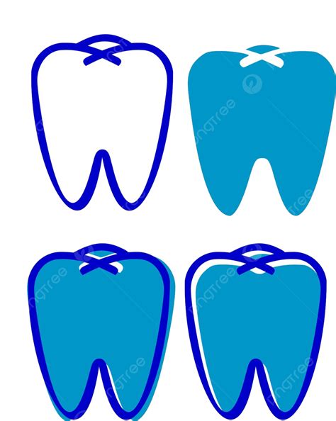 Tooth Vector Color Illustration Blockage Root Oral Vector Blockage