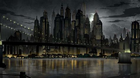 Descargar Impresionantehorizonte De Gotham City De Noche