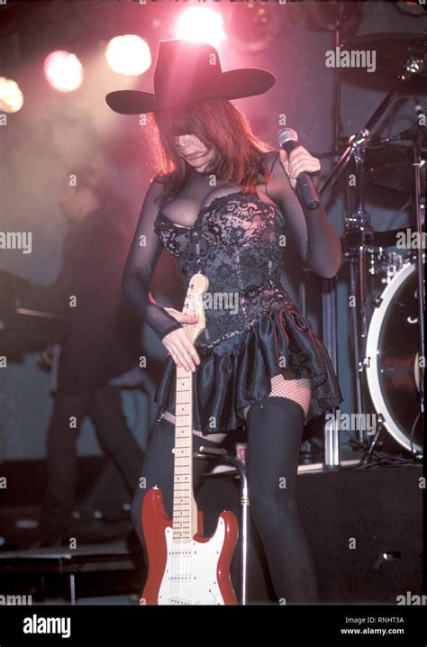 Singer Christina Amphlett Of The Divinyls Is Shown Performing At The