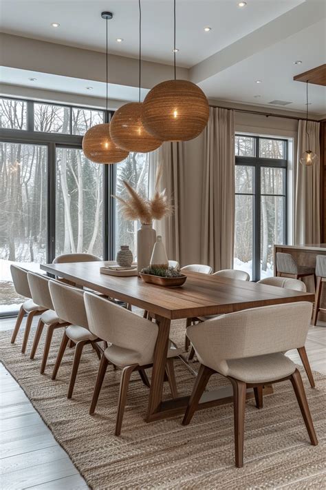 Organic Modern Dining Room Inspo Eetkamer Interieur Huis Interieur