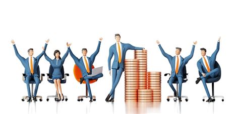 성공적인 사업은 동전 더미에 의해 기울어졌습니다 투자 경제 은행 개념 3d 렌더링 일러스트레이션 개념 기호에 대한 스톡 사진 및 기타 이미지 Istock