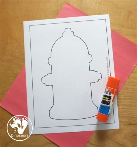 Free Fire Hydrant Fine Motor Mat Printables 3 Dinosaurs