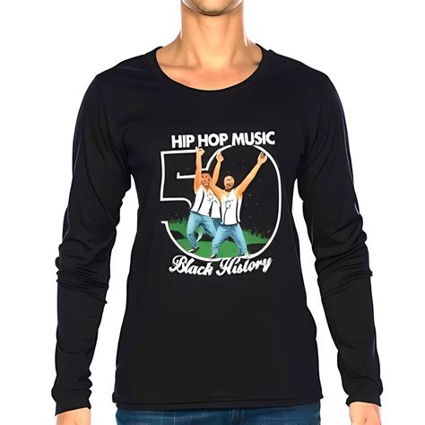 50 Years Of Hip Hop Music Long Sleeve T Shirt Bold Graphic Design
