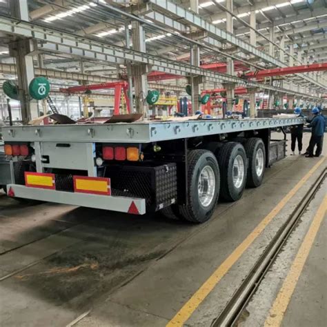Japan 40ft Flatbed Semi Trailer Container Chassis Truck Flatbed Trailer