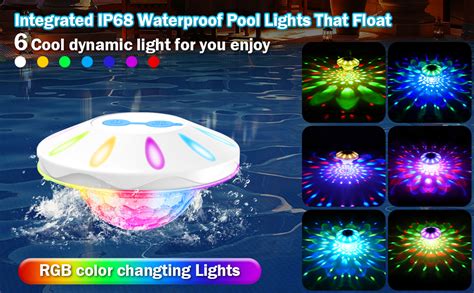 Floating Pool Lights4 Pack Rechargeable Pool Lights