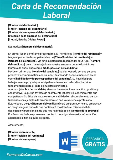 Carta De Recomendacion Personal