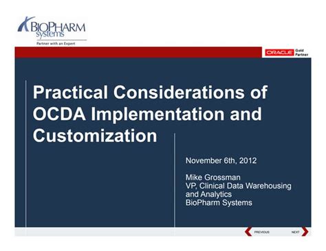 Practical Considerations Of Oracle Clinical Development Analytics