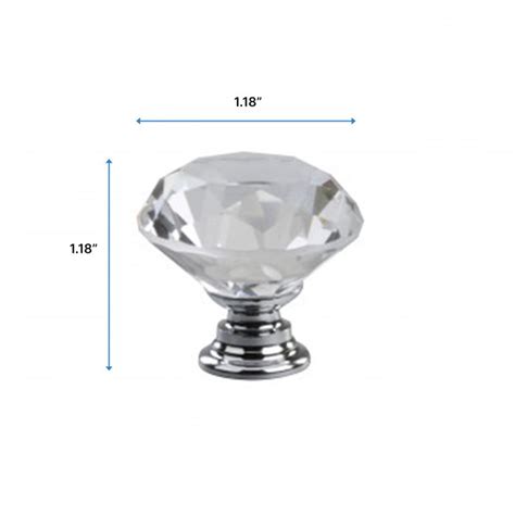 The Renovators Supply Inc Glass Cabinet Knobs Diamond Shape Pull