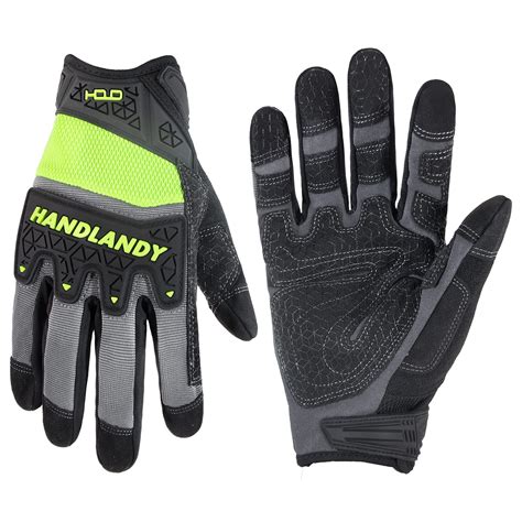 Handlandy Excellent Grip Work Gloves With Tpr Impact Reducing Safety Working Gloves Non Slip