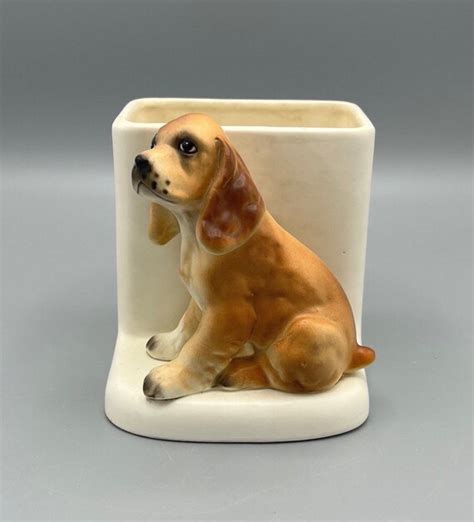 Vintage Lefton Cocker Spaniel Planter Dog Planter Etsy