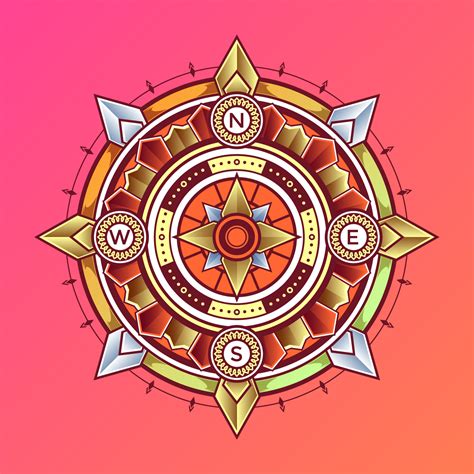 Fun Compass Vector 225243 Vector Art At Vecteezy