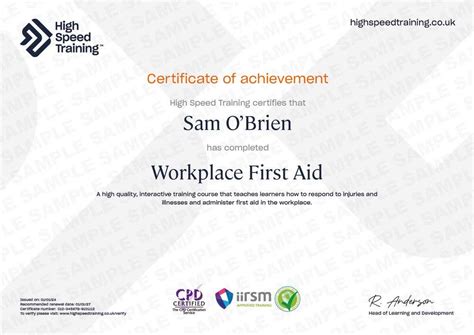 First Aid Certificate For Schools