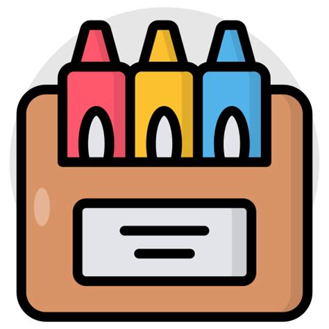 Crayons Color Pencils Box Set Stationeryicons Icon Download On