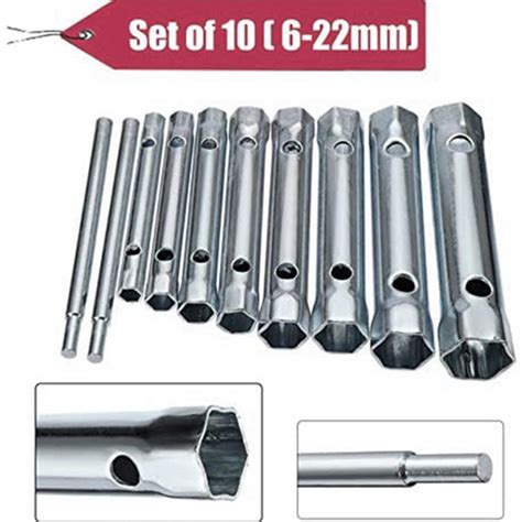 10pcs Tubular Box Spanner Back Nut Tap Wrench Set Monobloc 6 22mm With Torque Bar Shopee Singapore