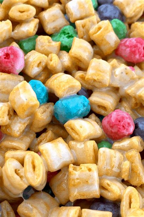 Close Up Look At Pieces Of Captain Crunch Cereal In A Marshmallow