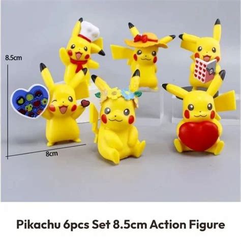 Abs Plastic Pikachu 6 Pcs Set 8 5 Cm At ₹ 69 Piece In Faridabad Id 2856282704655
