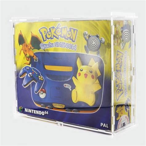 Pikachu Pokémon Nintendo 64 Boxed Console Display Case Gaming Displays