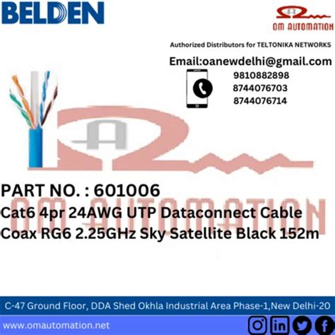 305m Bel601006 Cat6 4pr 24awg Utp Dataconnec Cable 4 Pair At ₹ 28